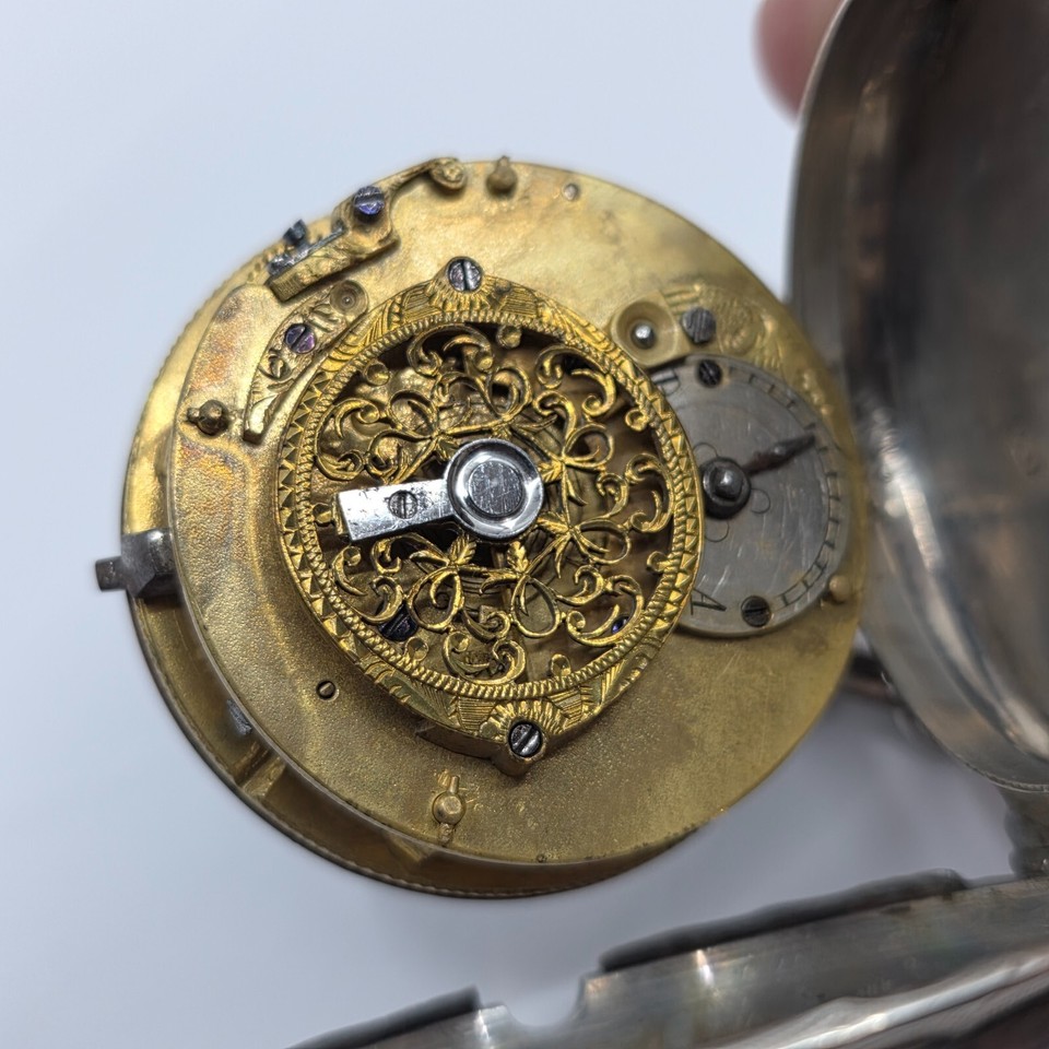 16th Century Key Wind Chain Drive Fusee Silver Pocket Watch CLEAN ...