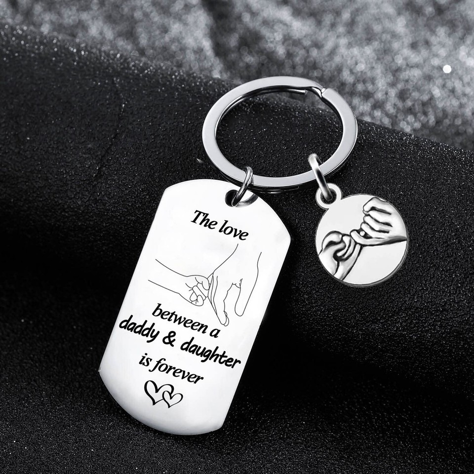 Daddy Daughter Keychain Father's Day Gifts for Dad Keychain Dad Gifts ...