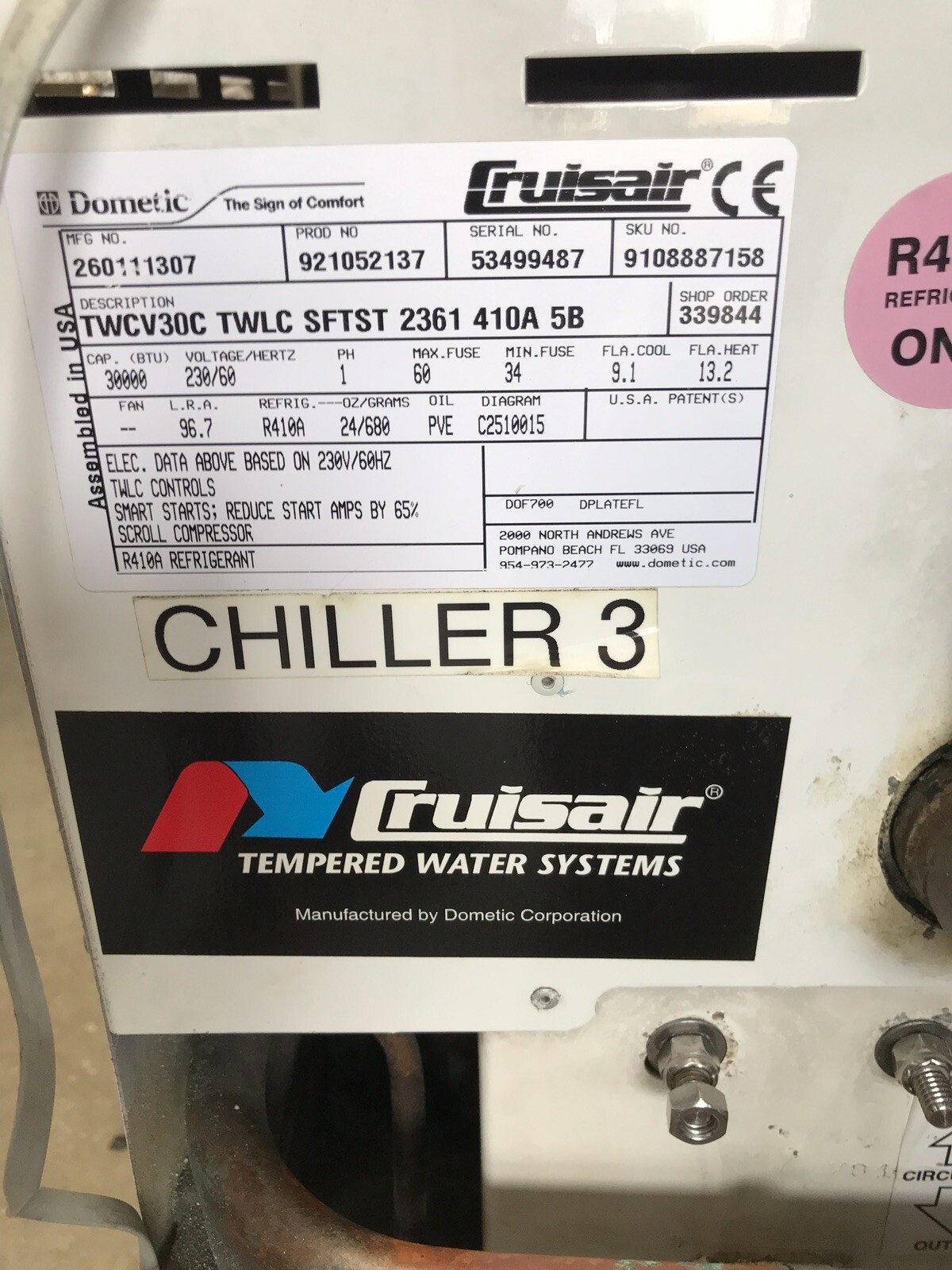 DOMETIC CRUISAIR Tempered Water Systems Chiller | eBay