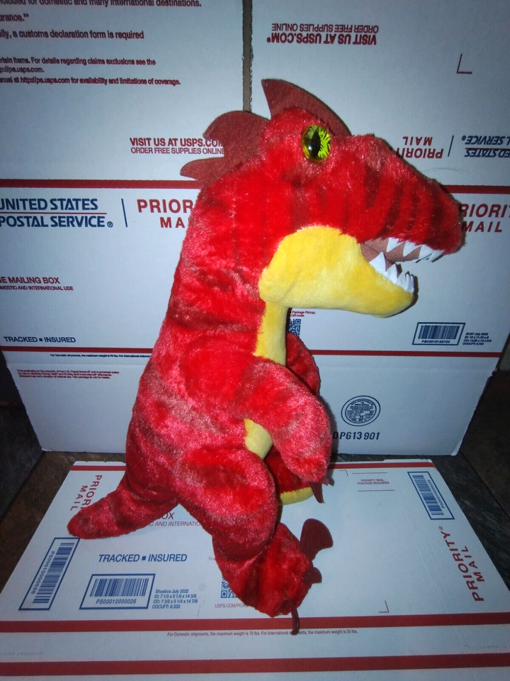 Build A Bear Red Raptor Dinosaur Plush. | eBay