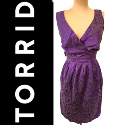 TORRID semi-formal baroque jacquard fit & flare dress - size 16 | eBay