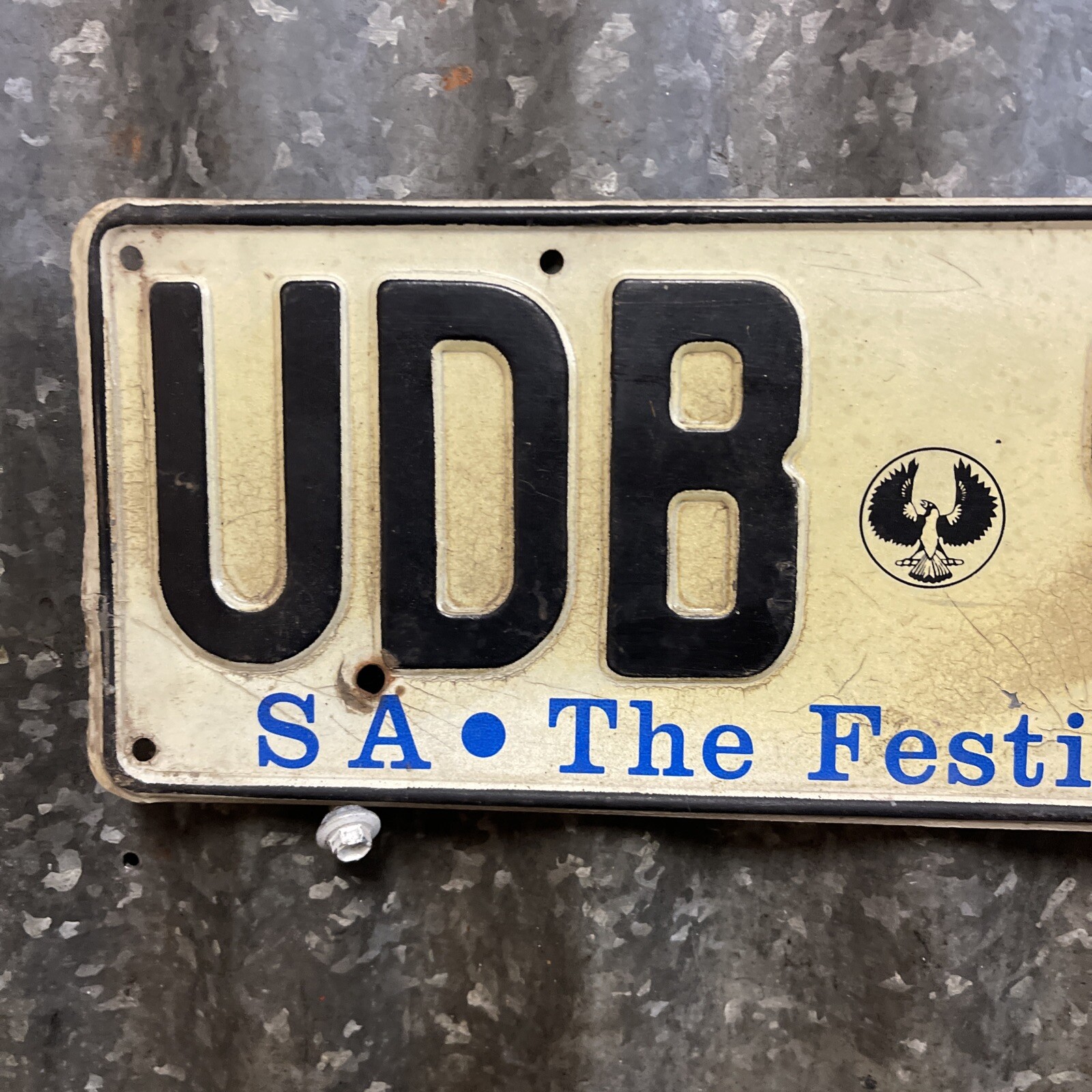 VINTAGE SOUTH AUSTRALIAN PLATE SA Collector’s Car Number Plate Sign ...