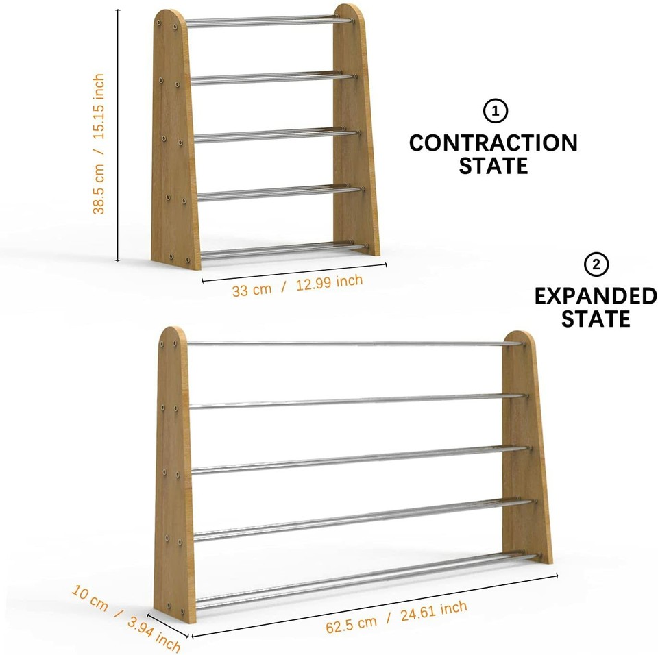 5-Tier Expandable Retractable Spice Rack Storage For Any Sz Countertops ...