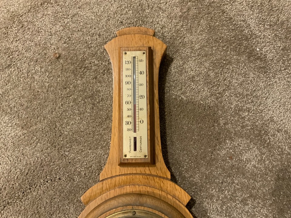 Vintage OC Anchor Wall Mounted Banjo Style Barometer With Thermometer ...