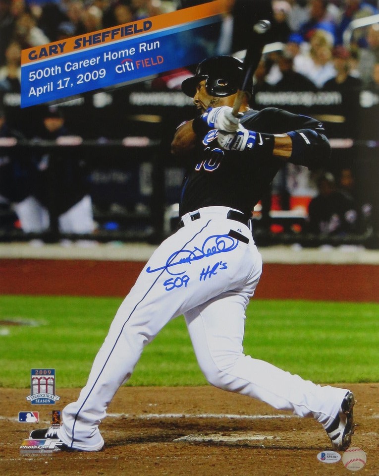 Gary Sheffield Signed New York Mets 500th Home Run 16x20 W/ 509 HR's ...