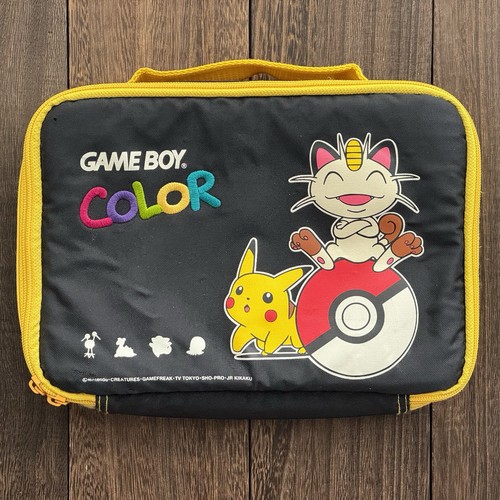 Nintendo Game Boy Color GBC Official Black Pokemon Case/Pouch/Bag ...