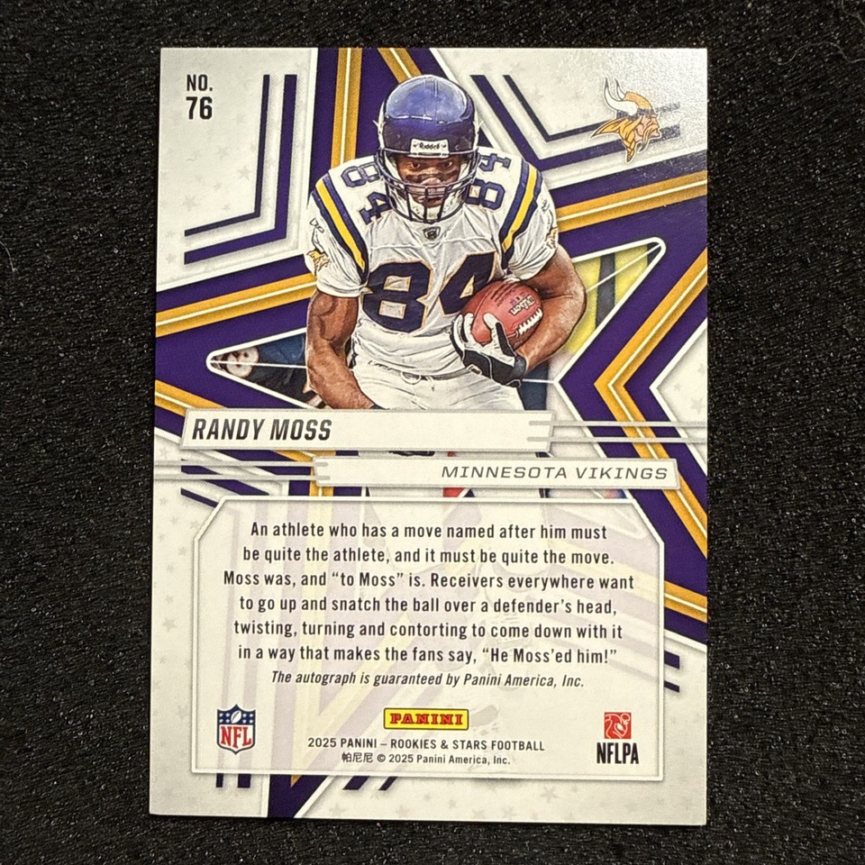 2025 Panini Rookies & Stars Randy Moss #76 Rookie Autograph | eBay