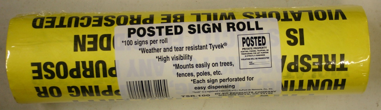 100 Ct. Roll Tyvek POSTED PRIVATE PROPERTY SIGNS 29069031404| eBay
