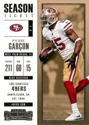 2017 Panini Contenders #57 Pierre Garcon 49ERS | eBay