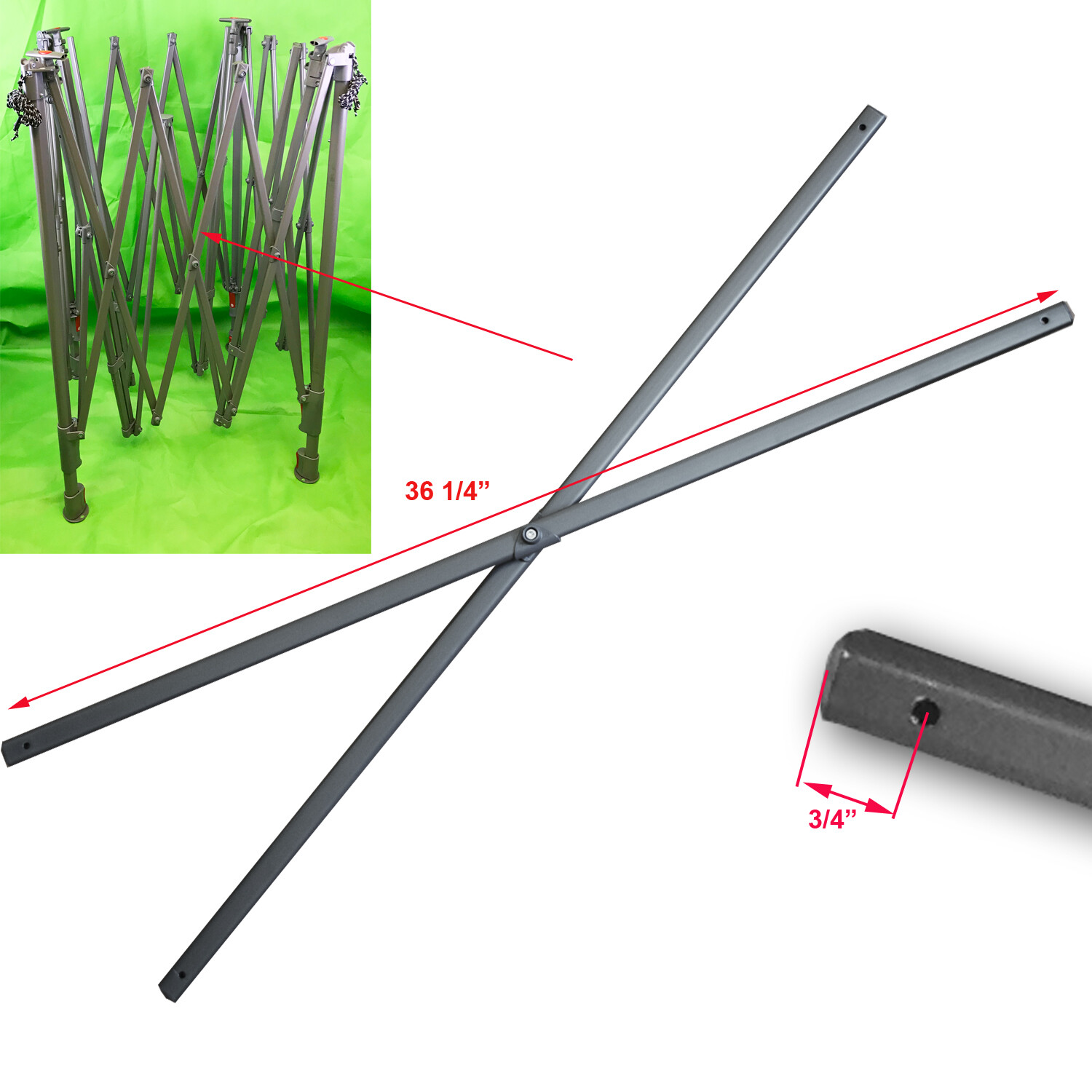 Coleman Expandable Shade Shelter 9 x 9 Canopy MIDDLE TRUSS BAR ...