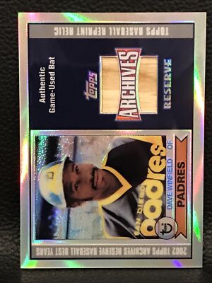 2002 Topps Archives Reserve Game Used Bat #TRR-DW Dave Winfield HOF ...