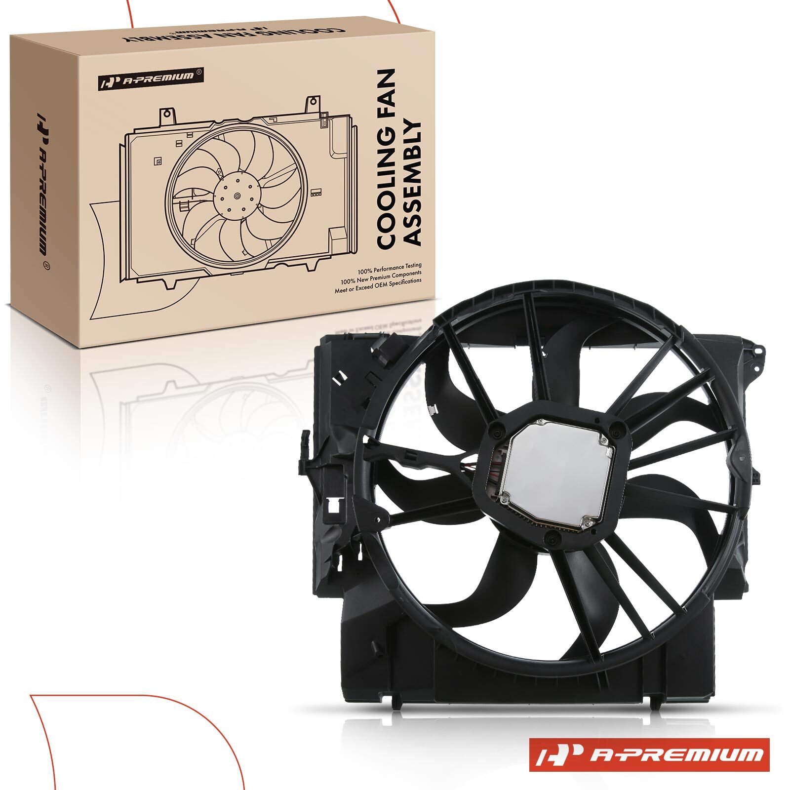 Radiator Cooling Fan Assembly for BMW 135i 335i 335is 335xi xDrive E90 ...