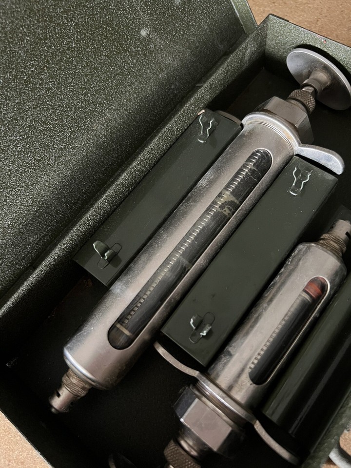 Vintage B-D Veterinary Metal Syringe Set of 2 in Metal Case 40cc ...