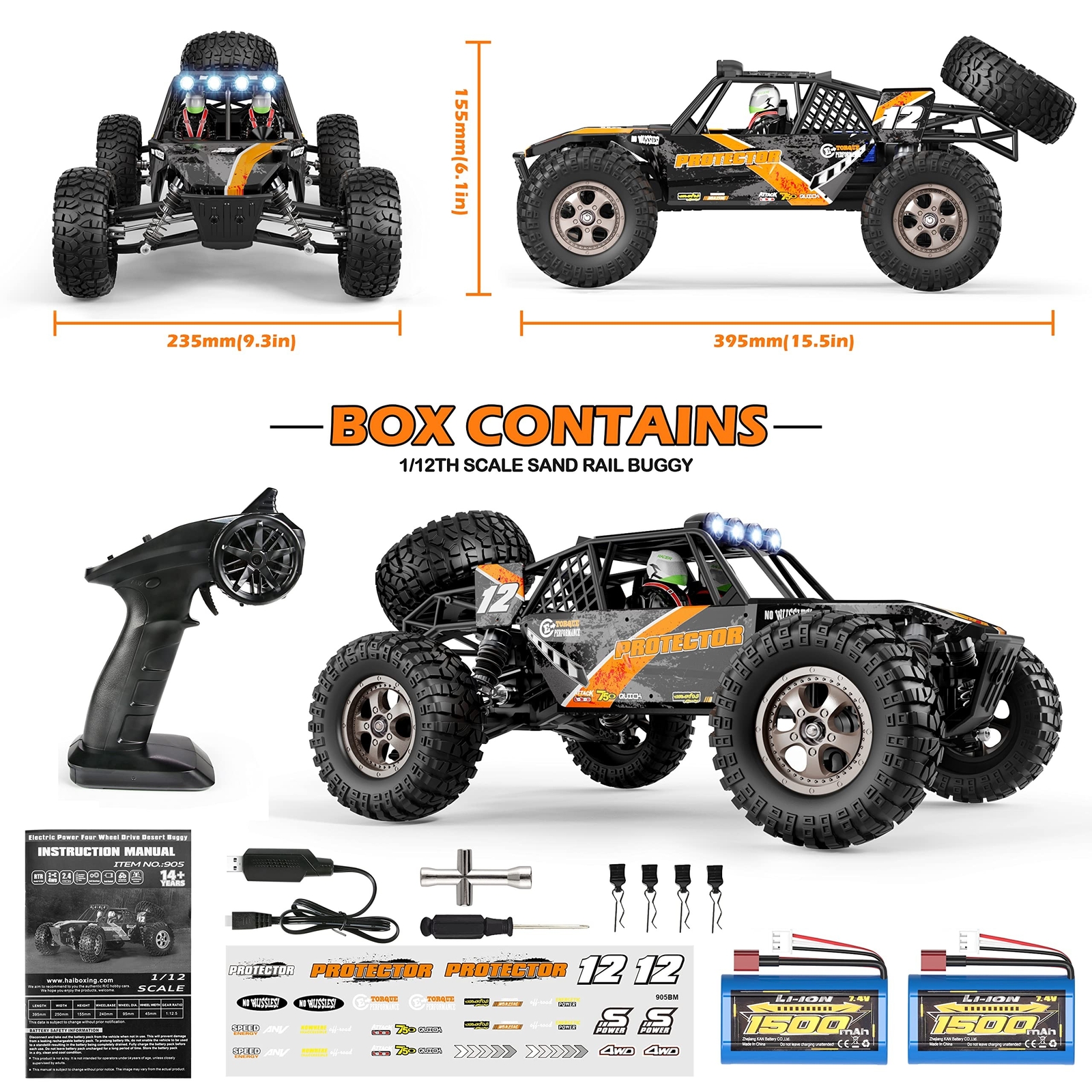 HAIBOXING Remote Control Car,1:12 Scale 4x4 RC Cars Protector 38+ KM/H ...