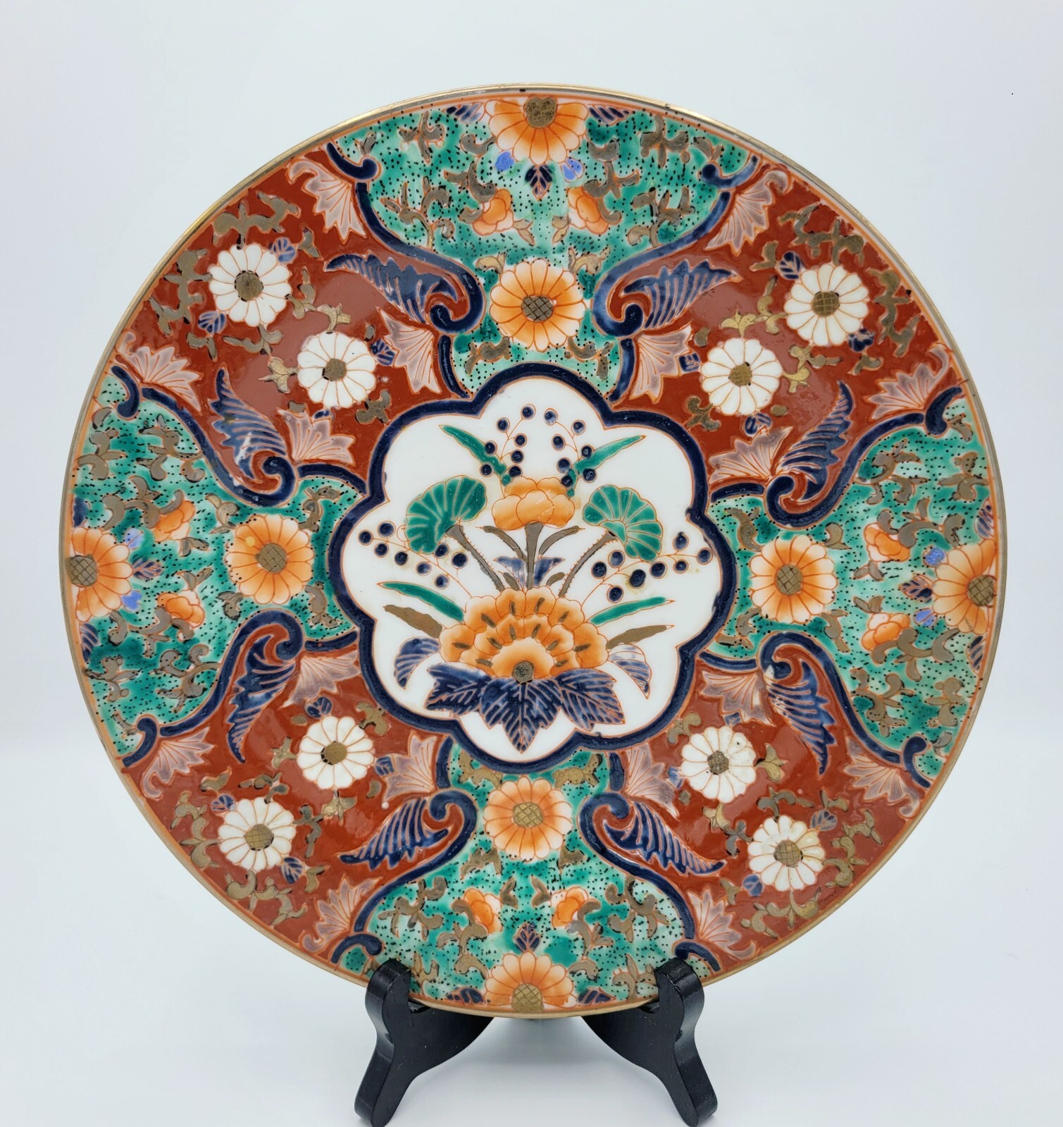 Antique Chinese Tongzhi Qing Dynasty 10.25" Floral Enameled Plate 1861 ...