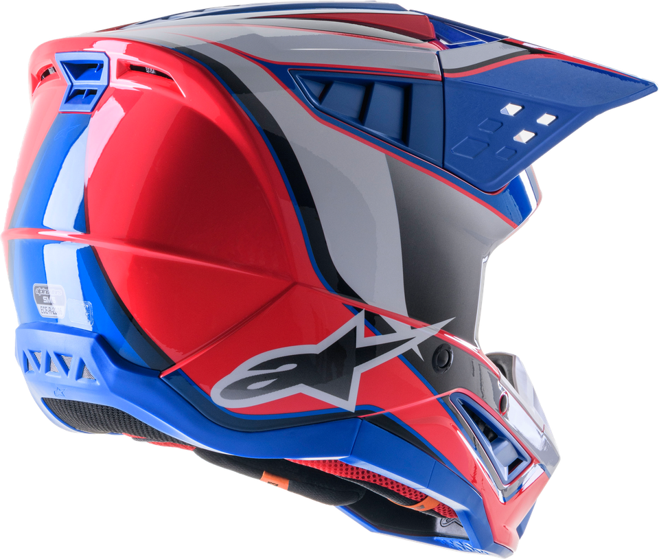 Alpinestars 8306823-2387-M S-M5 SAIL HELMET WHT/DIVA PNK/ENAMEL BLU G ...