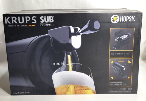 Krups Hopsy VB641850 Compact Counter Top Kegerator Torpedo Draft Beer ...
