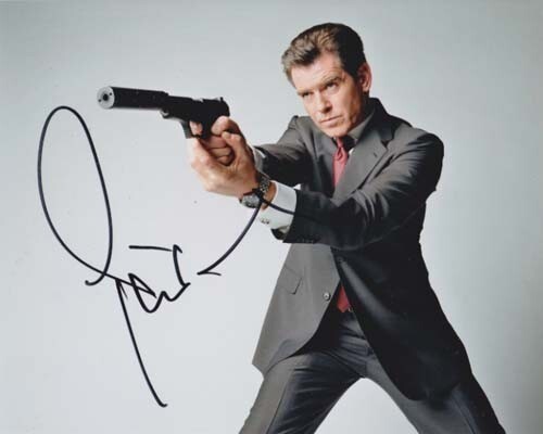 PIERCE BROSNAN 007 JAMES BOND AUTHENTIC IN-PERSON AUTOGRAPH DIE ANOTHER ...