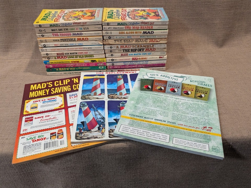 LOT OF 24 Vintage Mad Magazine Paperback Books 1960s Thru 1980s + 3 ...