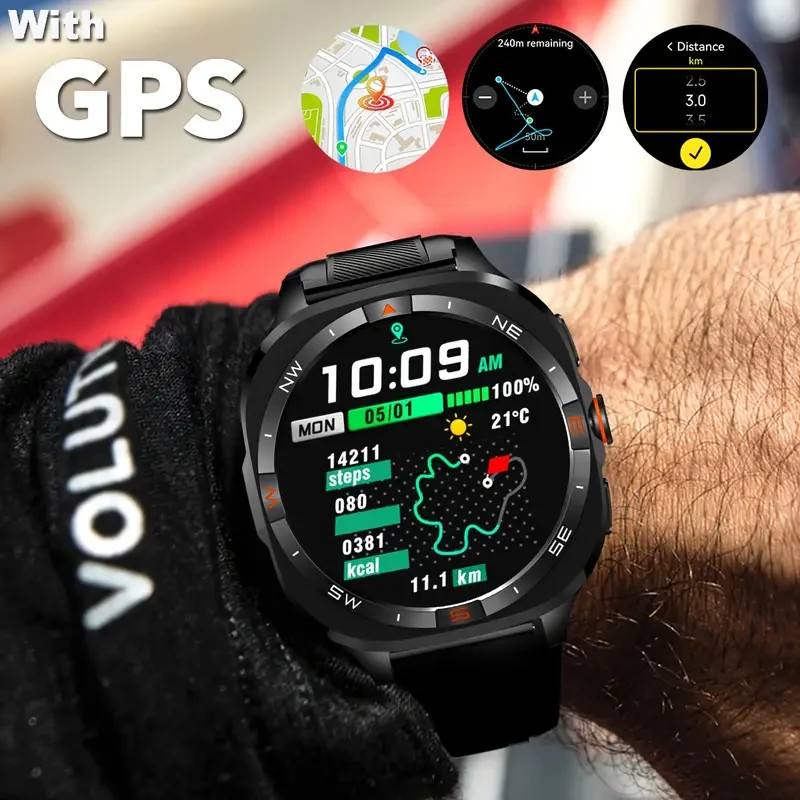 COIUSOR Smart Watch w/ GPS, Send Receive Calls, 100+ Sports Modes ...
