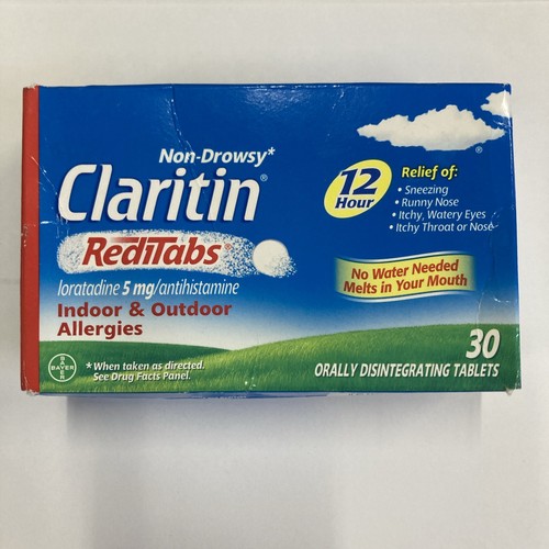 Claritin Non-Drowsy 12HR allergy relief RediTabs 5mg 30 Tablets Exp. 10 ...