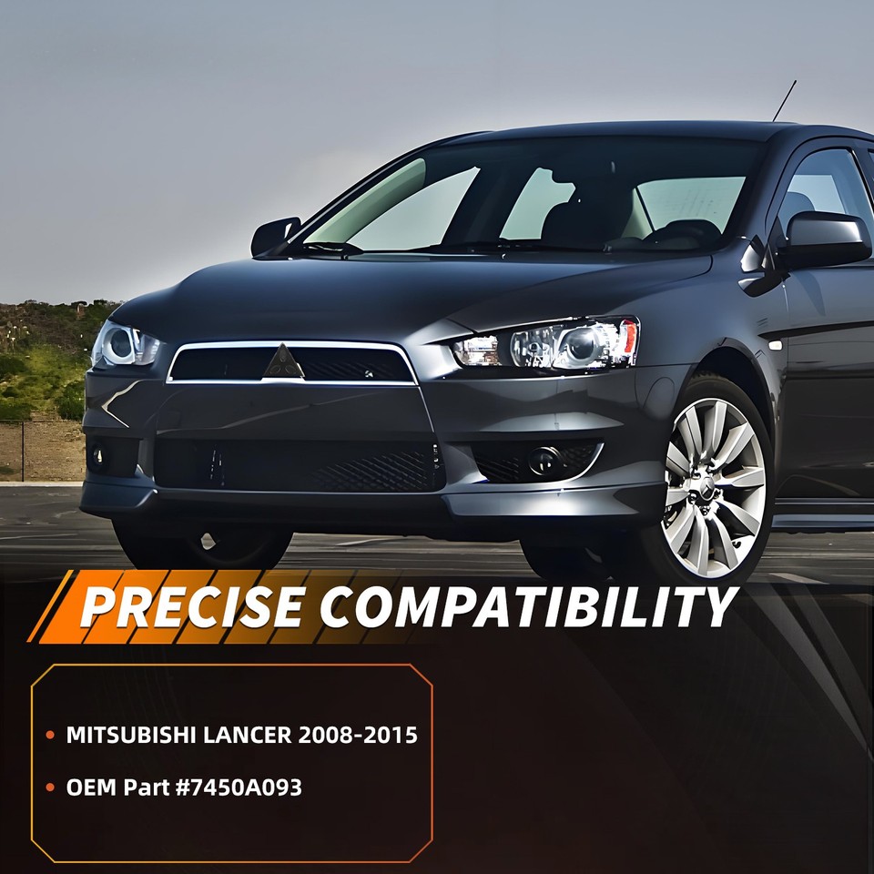 For 2008-2015 Mitsubishi Lancer Chrome Front Grille Grill Assembly ...