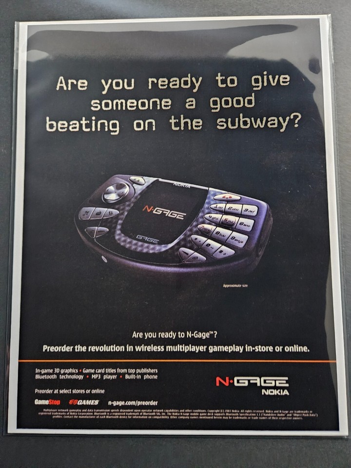 N-Gage by Nokia Handheld System Console Phone Promo Ad Art Print Wall ...