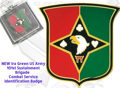 New Military US Army 101st Sustainment Brigade CSIB Ira Green 2H2 | eBay