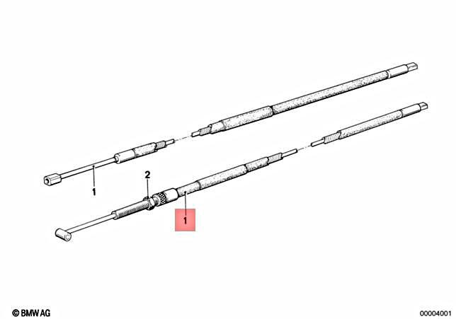 Genuine BMW 247 R 60 /7 TIC R50/5 R60/5 Accelerator Bowden Cable ...