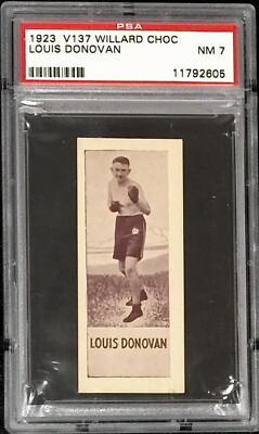 1923 LOUIS DONOVAN RC *RARE* PSA 7 (WILLARD CHOCOLATE) V137 **SUPER ...