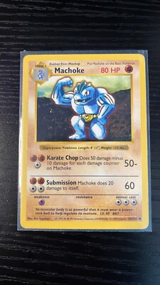 1999 Pokemon Base Set #34 Machoke - Shadowless, Uncommon | eBay