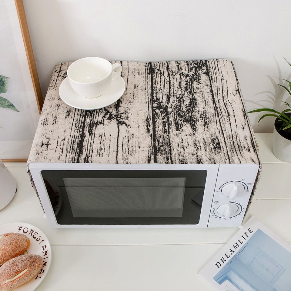 Wood Texture Pattern Microwave Oven Cover Microwave Towel Decorative ...