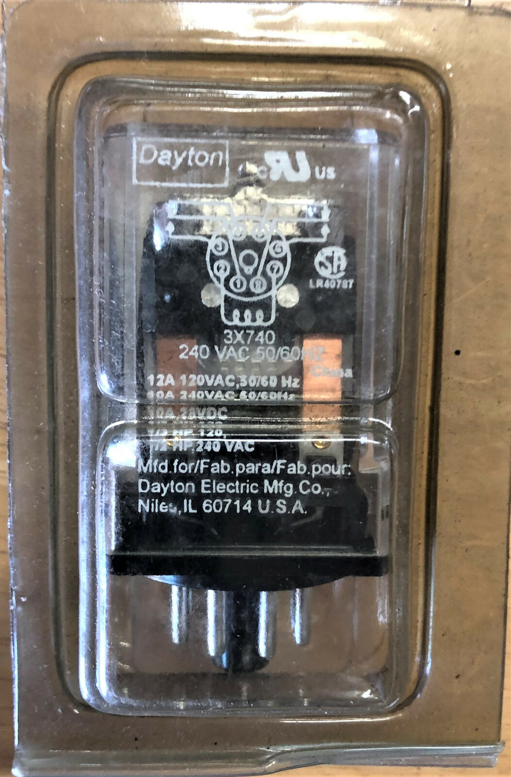 Dayton 3X740 Gen Purpose Relay 8 Pin Octal 240vac for sale online | eBay