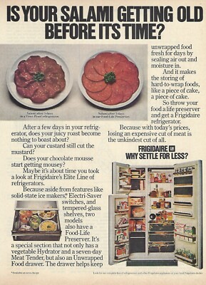 1978 Frigidaire Elite Line Refrigerator Salami vintage Print Ad ...