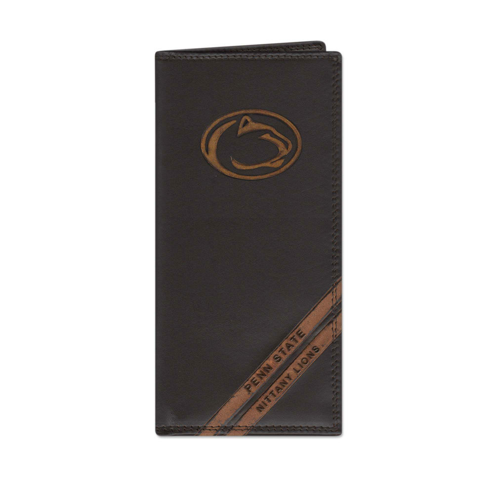 ZEP-PRO PENN STATE LIONS Genuine Leather Debossed Wallet Checkbook or ...