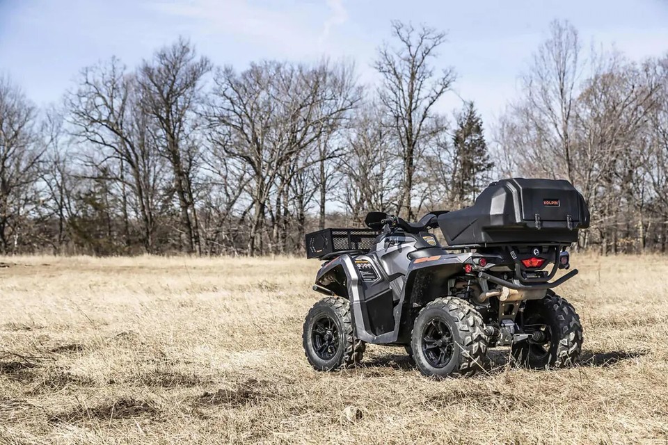 Kolpin ATV Rear Passenger Seat Cargo Storage Helmet Trunk Box Luggage ...