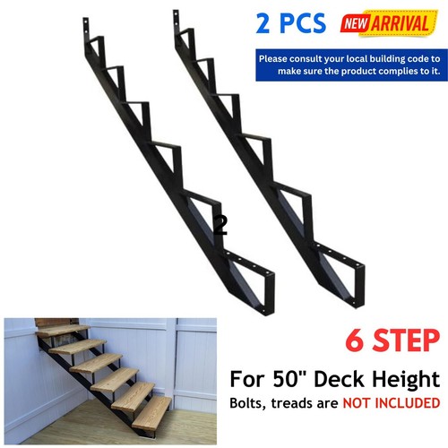 6 Step Steel Stair Step Riser Framing Stair Stringer for Deck Above ...