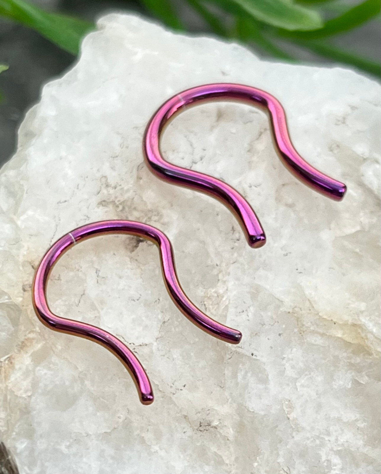 1pc Titanium Plated Surgical Steel Nose Septum Hanger Retainer 16g, 14g ...