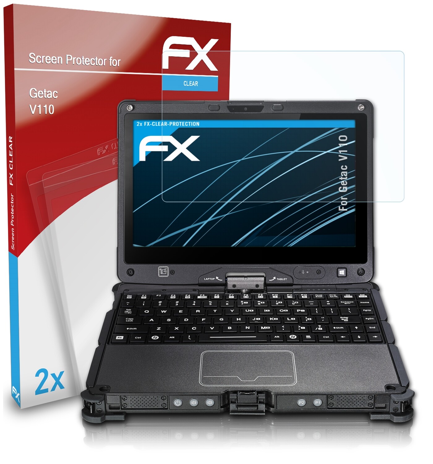 atFoliX 2x Screen Protection Film for Getac V110 Screen Protector clear ...