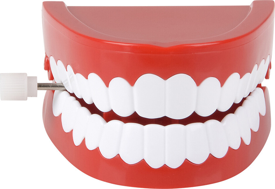 Moving TALKING CHATTERING TEETH Dentures Choppers Wind Up Joke Large ...