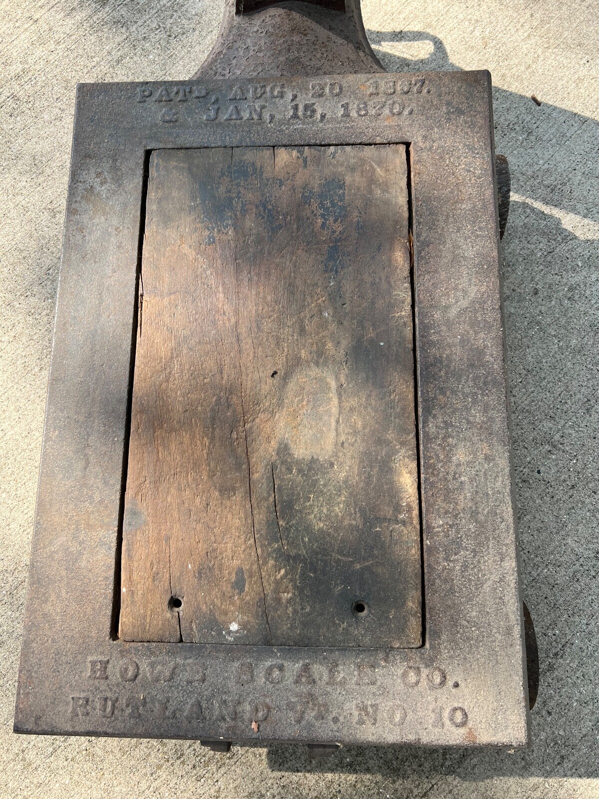 Antique Howe Co, 54" Platform Scale Rutland VT, w/counter weights | eBay