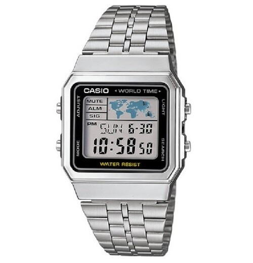 Casio A500WA-1/7 A500WGA-1/9 Unisex Stainless Steel Band Digital Wrist ...