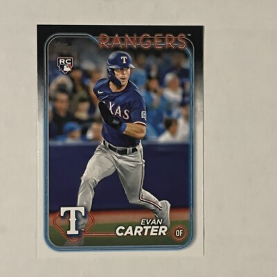 2024 Topps Evan Carter RC Texas Rangers Rookie #280 Series 1 | eBay