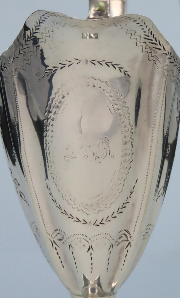 c1790 Antique English or American Creamer w/ Nice Engravings 5 1/2 ...
