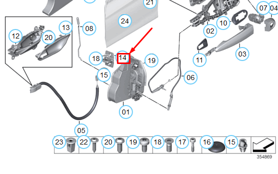 Support de loquet de porte avant BMW 1 F20 51217312545 7312545 NOUVEAU ...