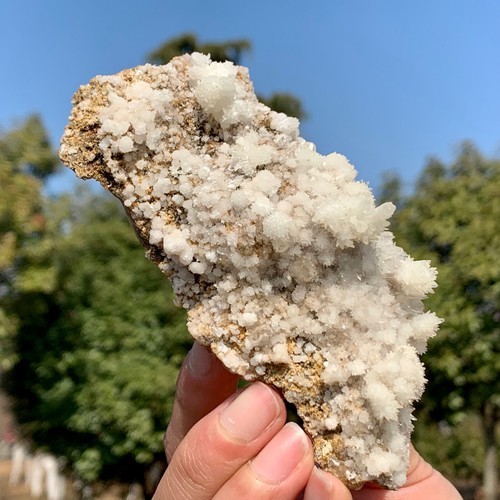 186G Beautiful Natural White Calcite Crystal Cluster Mineral Specimen ...