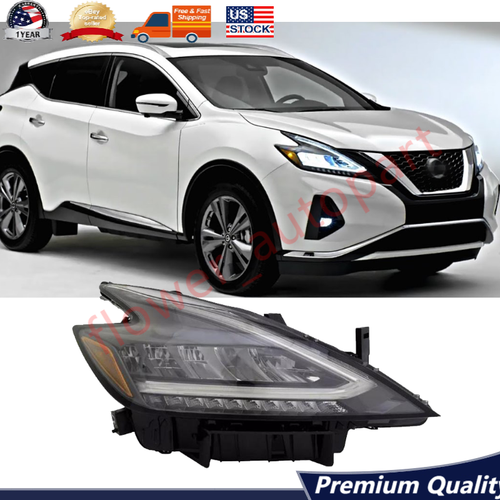 Right LED Headlight Fits Nissan Murano Black 2022 2023 2024 Models ...