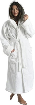 MONARCH Hooded Unisex Terry Bathrobe - 100% Lux Combed Cotton 16 oz ...