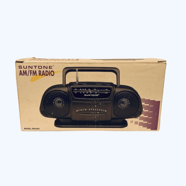 Vintage Suntone Portable Mini Boombox Radio Twin Speakers RR2500 for ...
