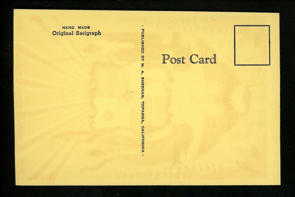 Hawaii HI postcard Silk Screen Serigraph by Dubosclard gold trim ...